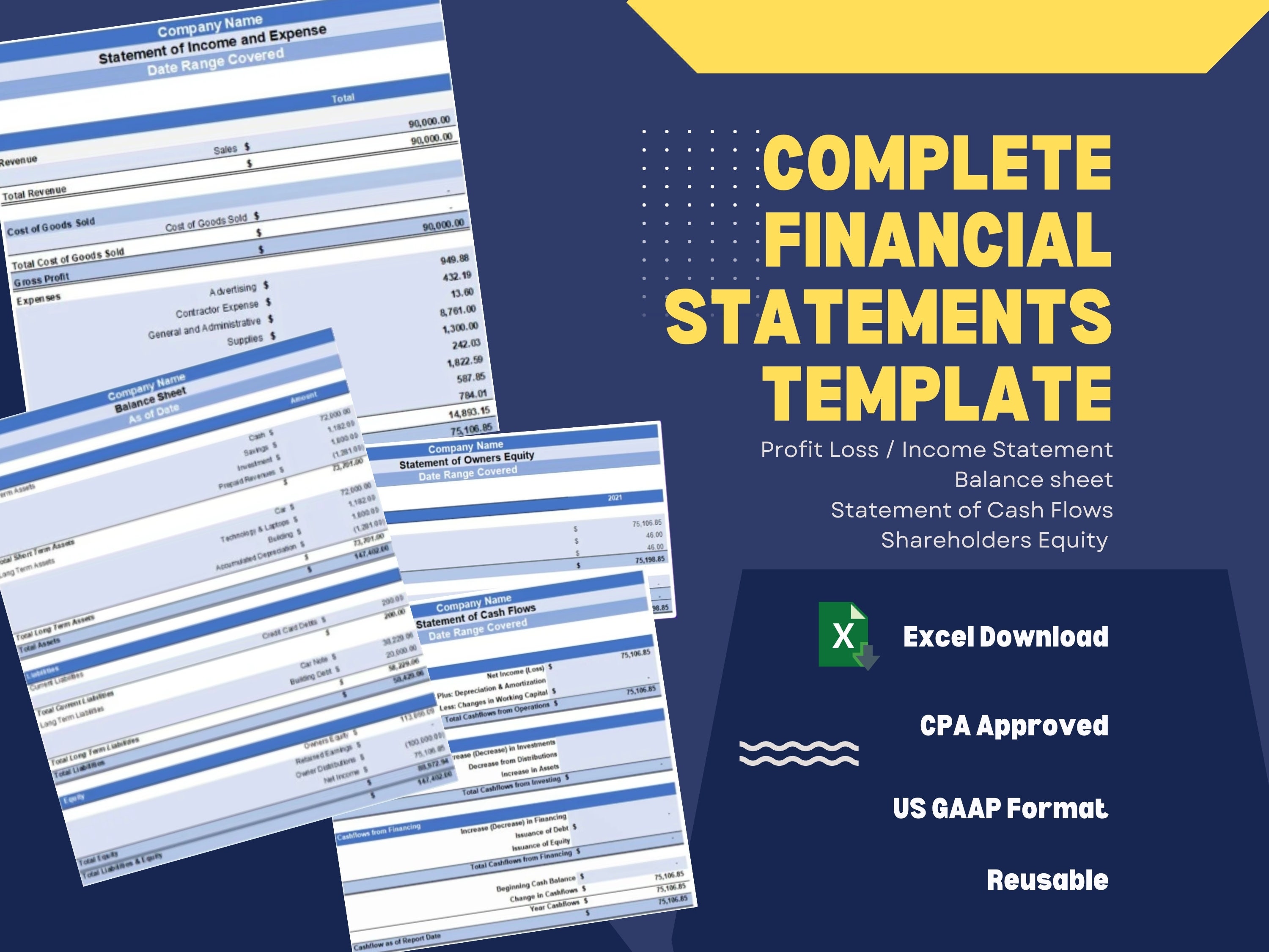 Excel Financial Statement Templates