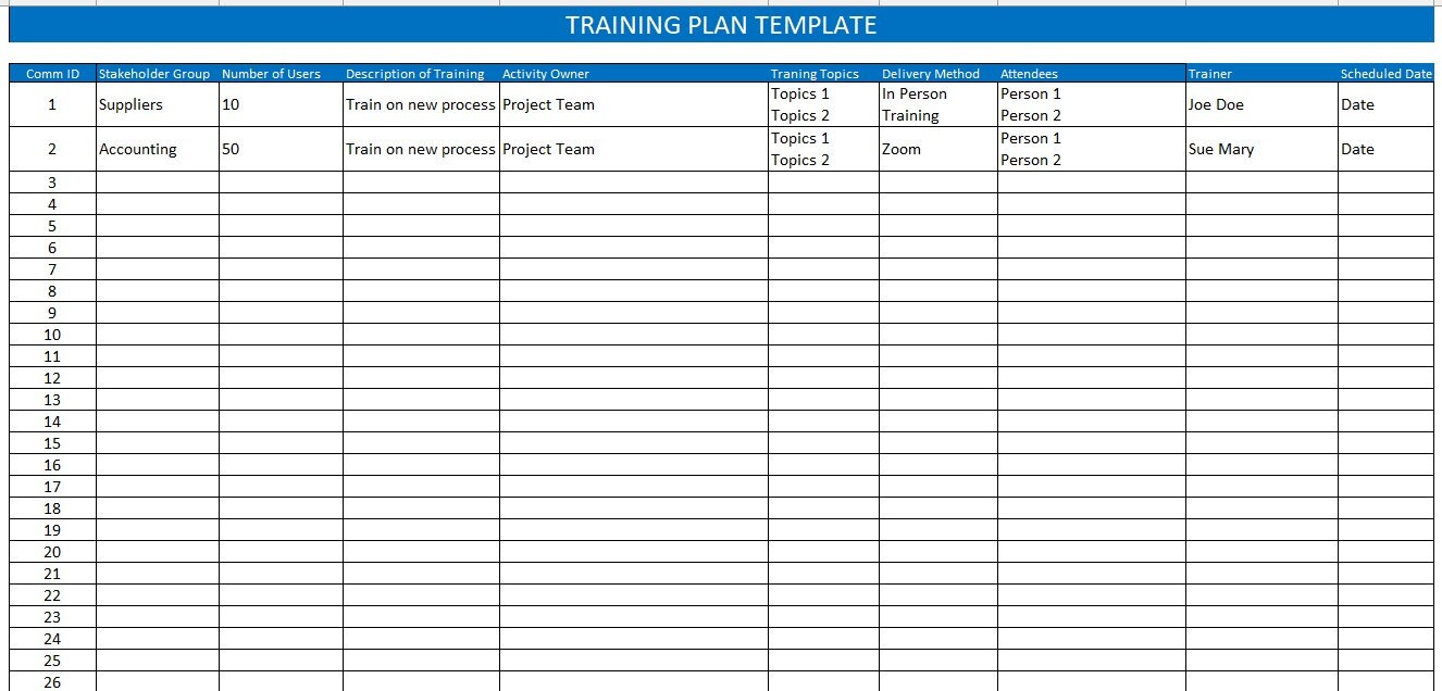 Training Plan Template - Etsy