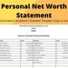 Personal Net Worth Statement Template - Excel Download - Automated ...