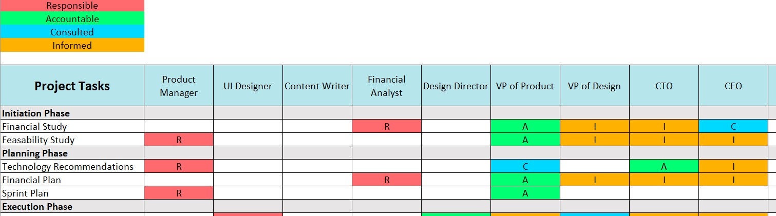 RACI Template Automated Excel - Etsy