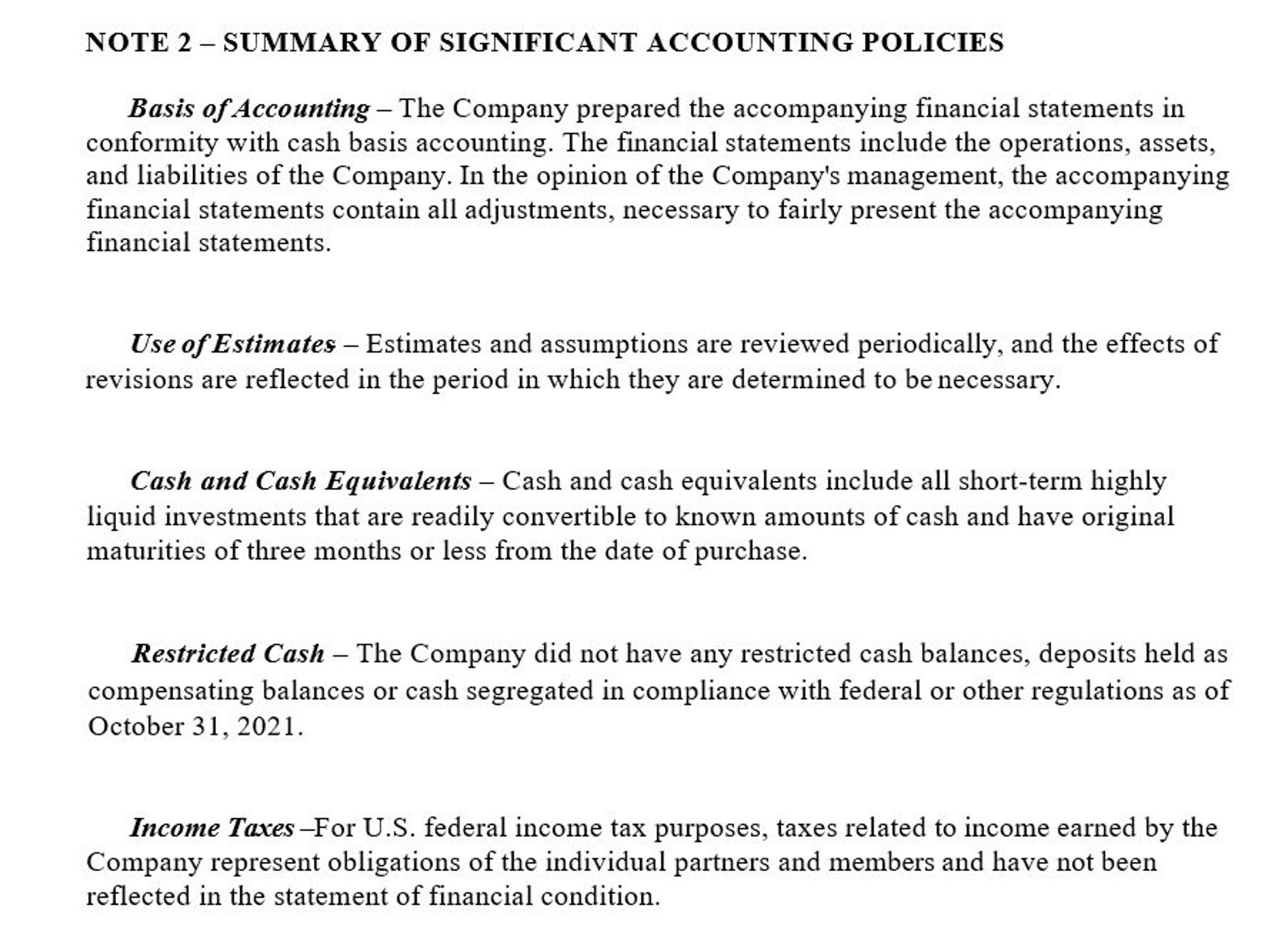 Notes to Financials Template - Word Doc - US GAAP Approved - Etsy