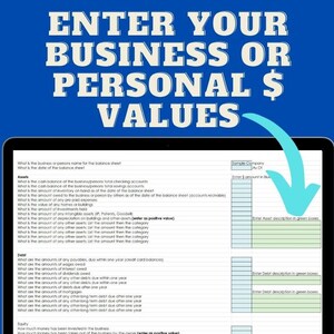 Automated Balance Sheet Generator - Etsy