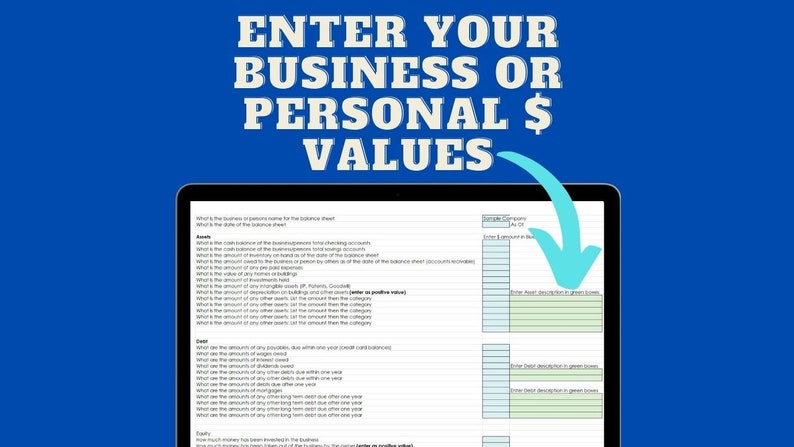 Automated Balance Sheet Generator - Etsy