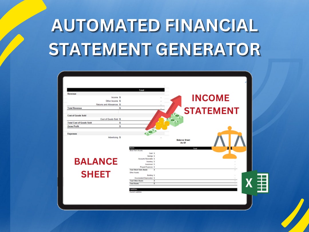 Automated Financial Statement Generator - Etsy