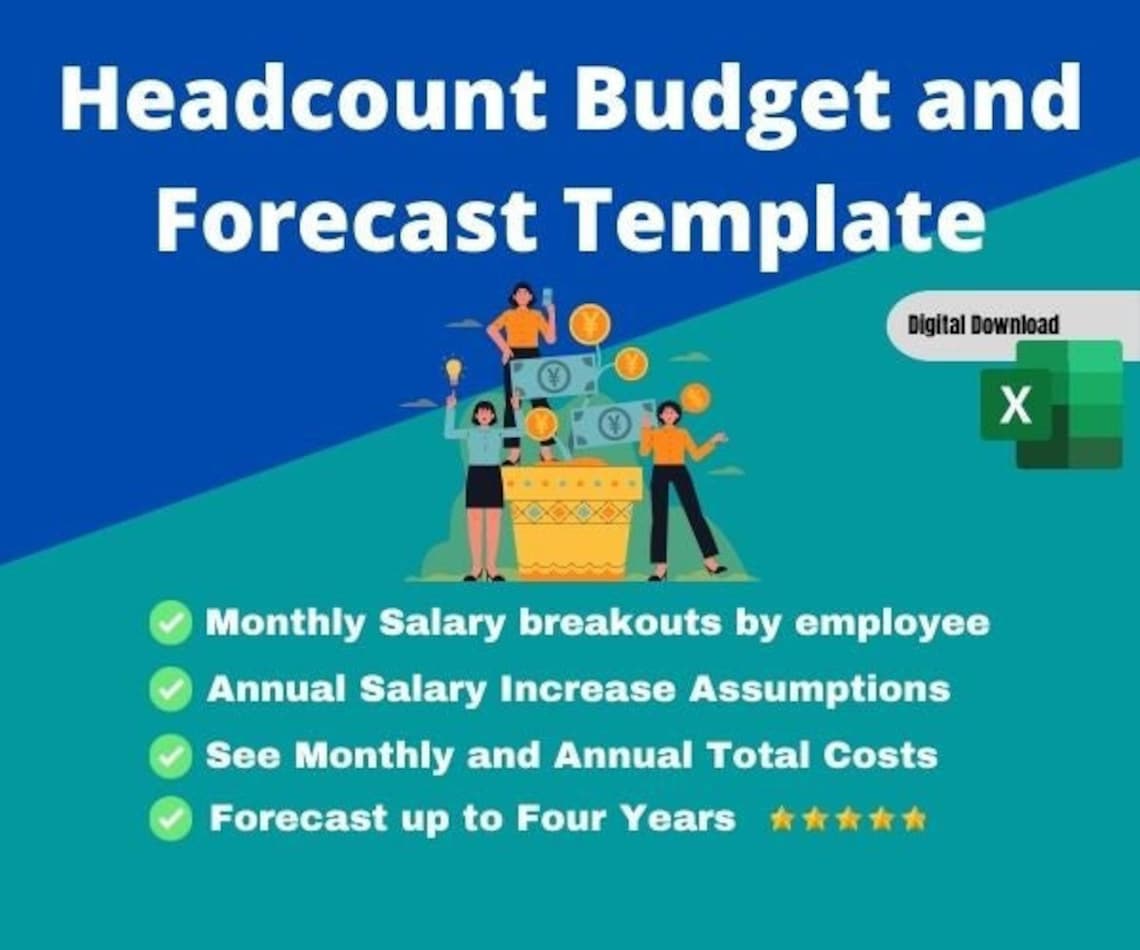 Headcount Budget and Forecast Template | Etsy