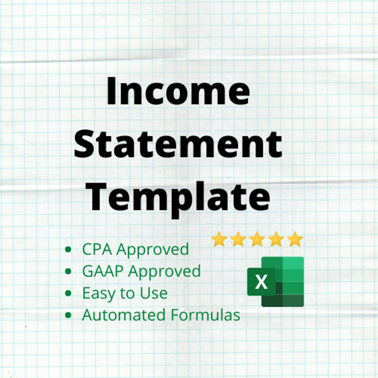 Income Statement Template Excel CPA Created US GAAP | Etsy