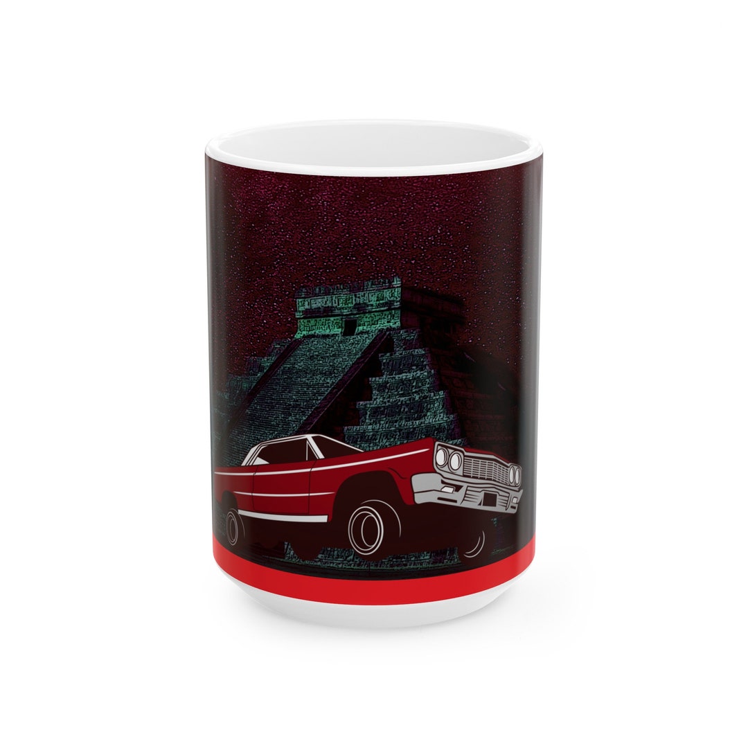 Classic Car 64 Impala Mugs Cool Illustration Ceramic Mug Gift for Him ...