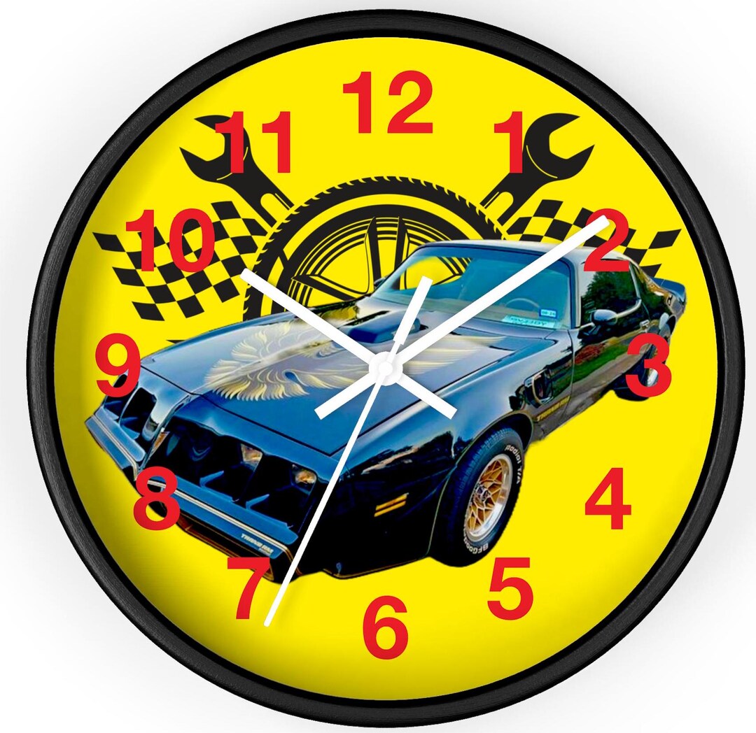 Car Wall Clock, 1979 Trans Am Clock, Retro Muscle Car Clock, Classic ...