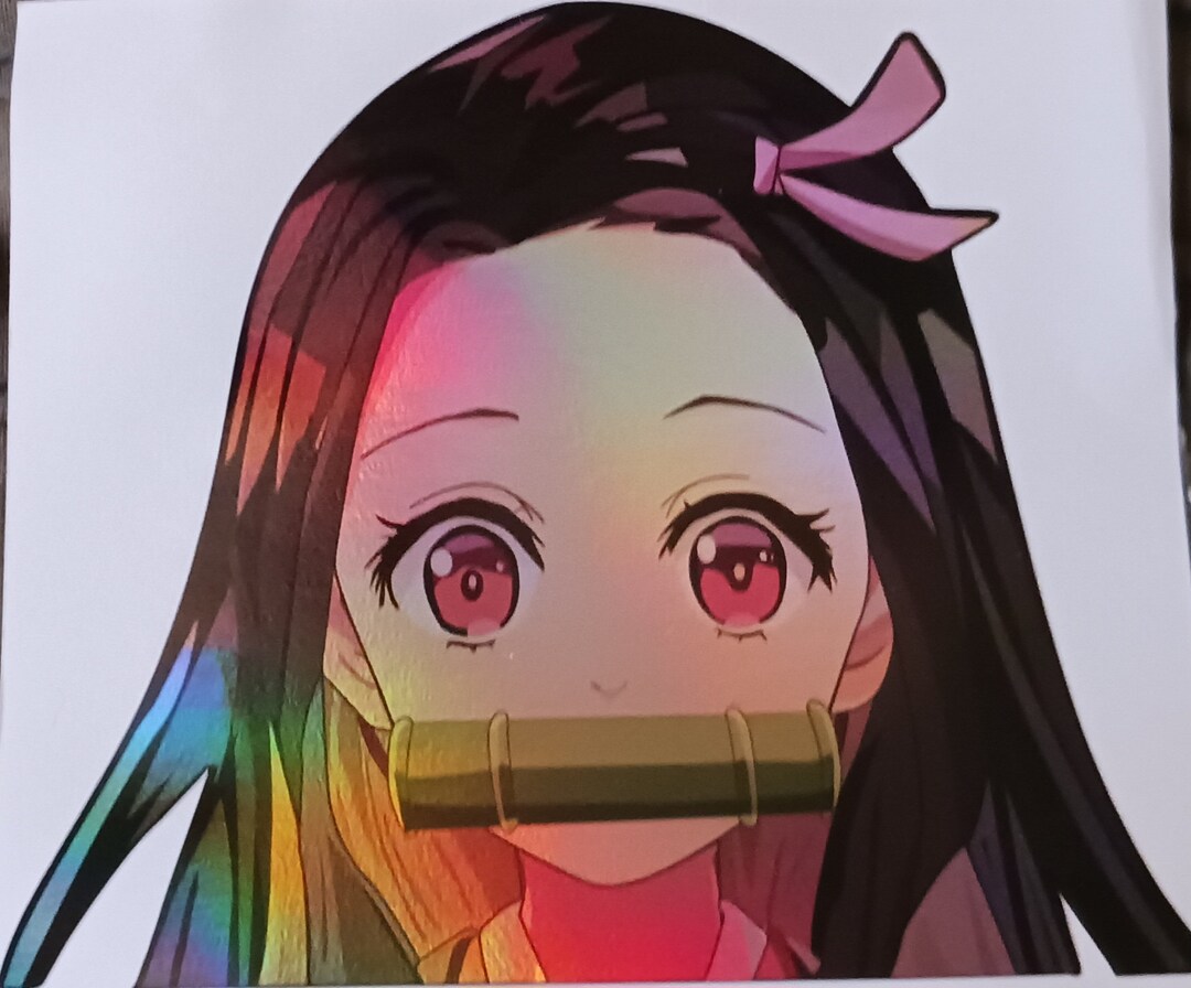 Nezuko Demon Slayer Reflective Peeker Anime Car Decal Sticker Cool Gift ...