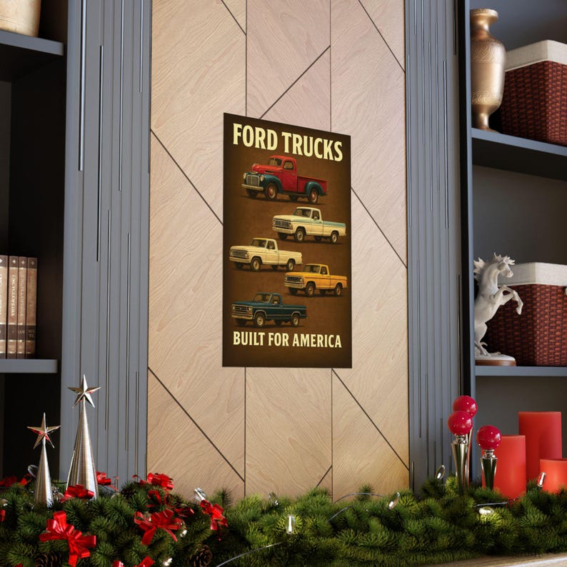 Vintage Ford Trucks Poster: Classic F-series Wall Art - Etsy