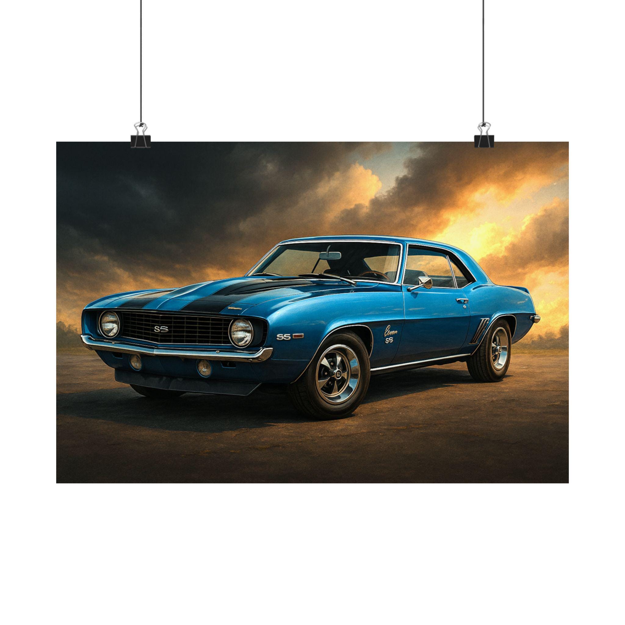 1969 Camaro SS Poster: Classic Muscle Car Wall Art - Etsy