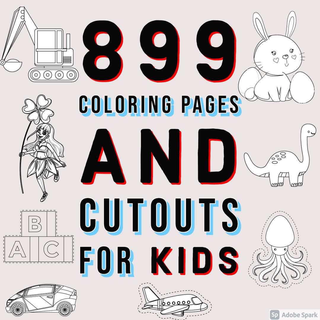 Coloring Pages and Cut-outs for ONE DOLLAR - Etsy