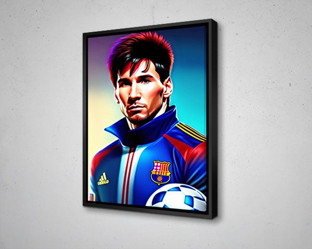 Lionel Messi Poster Artificial Intelligence Effect Canvas - Etsy