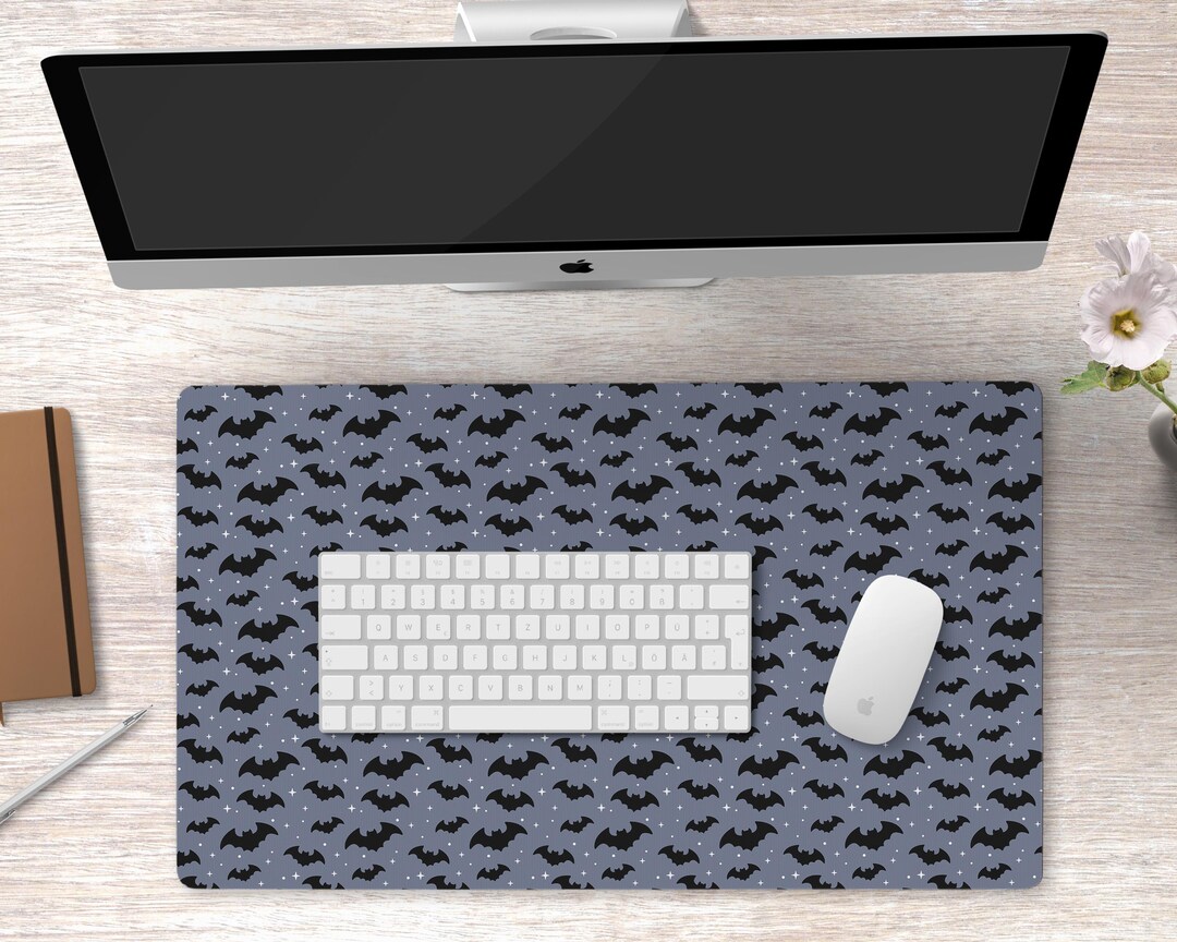 Cute Bat Desk Mat Halloween Desk Pad Spooky Gaming Mat Large Desk Mat ...