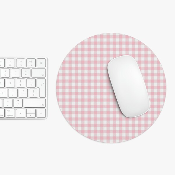 Pink and White Mouse Pad - Etsy