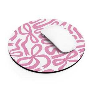 Pink Bows Mousepad Coquette Aesthetic Mouse Pad Pink Office Decor Pink ...