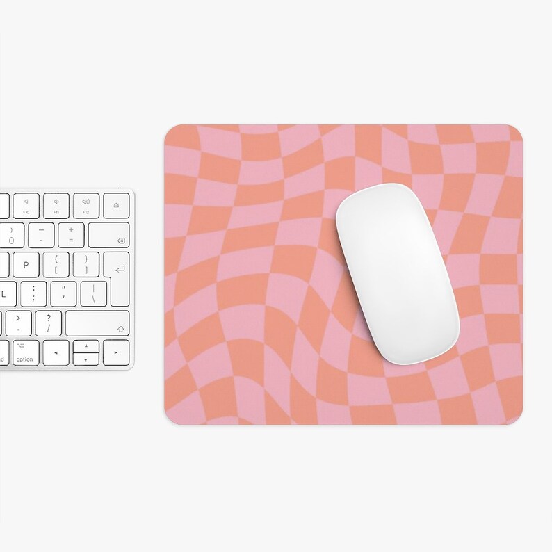 Pink Checkered Mouse Pad, Cute Mouse Pad for Home Office Decor Y2K Desk ...