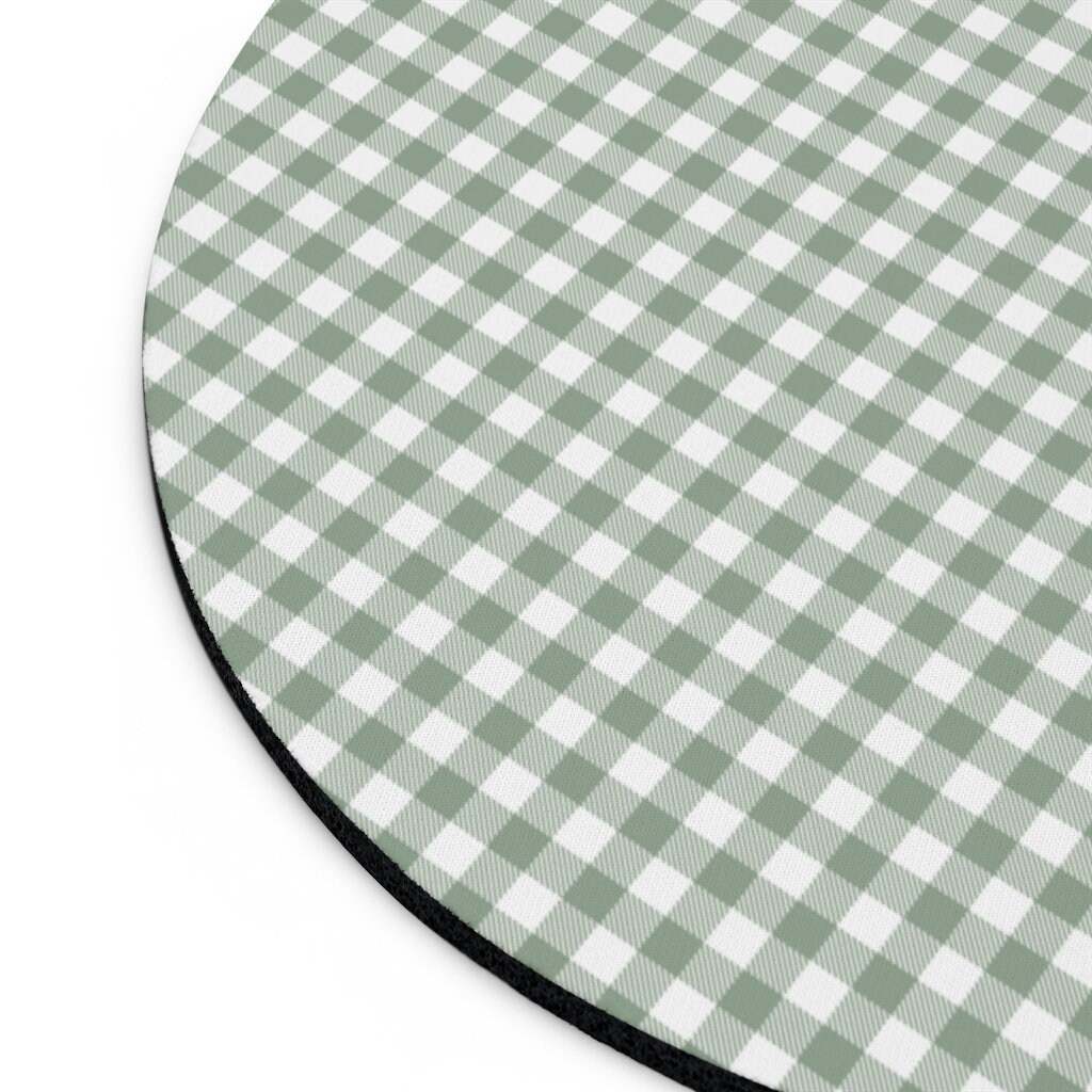 Sage Green Gingham Mouse Pad Cute Mouse Pad for Home Office - Etsy
