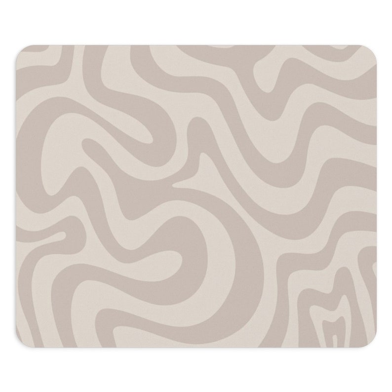 Beige Swirl Mouse Mat Y2K Aesthetic Office Gift Cute Mouse Pad for ...