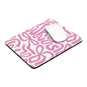Pink Bows Mousepad Coquette Aesthetic Mouse Pad Pink Office Decor Pink ...