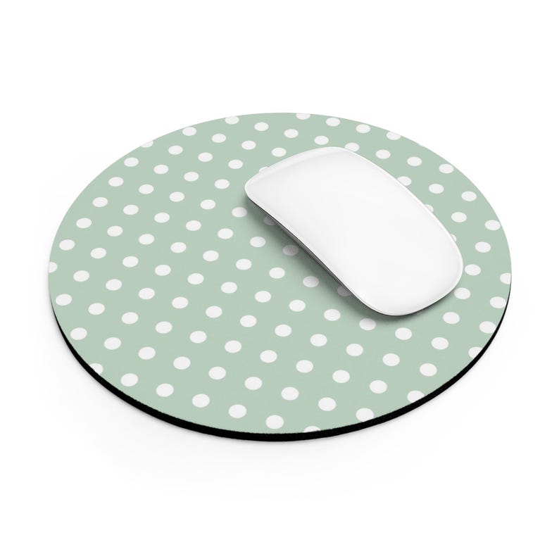 Sage Green Polka Dot Mouse Pad, Cute Mouse Pad for Home Office Decor ...