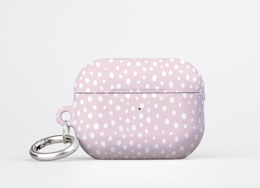 Pink AirPod Case With White Spots Pink Aesthetic AirPod Pro Case With ...