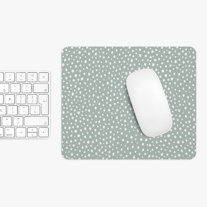 Sage Green Polka Dot Mouse Pad Cute Mouse Pad for Home Office - Etsy