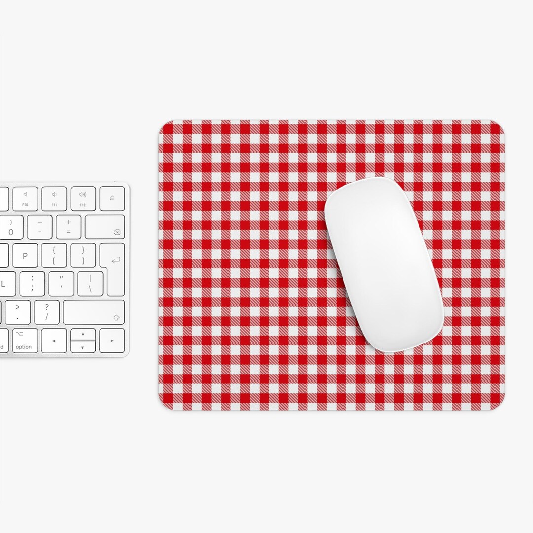Red Gingham Mouse Pad, Cute Mouse Pad for Home Office Gift Coquette ...