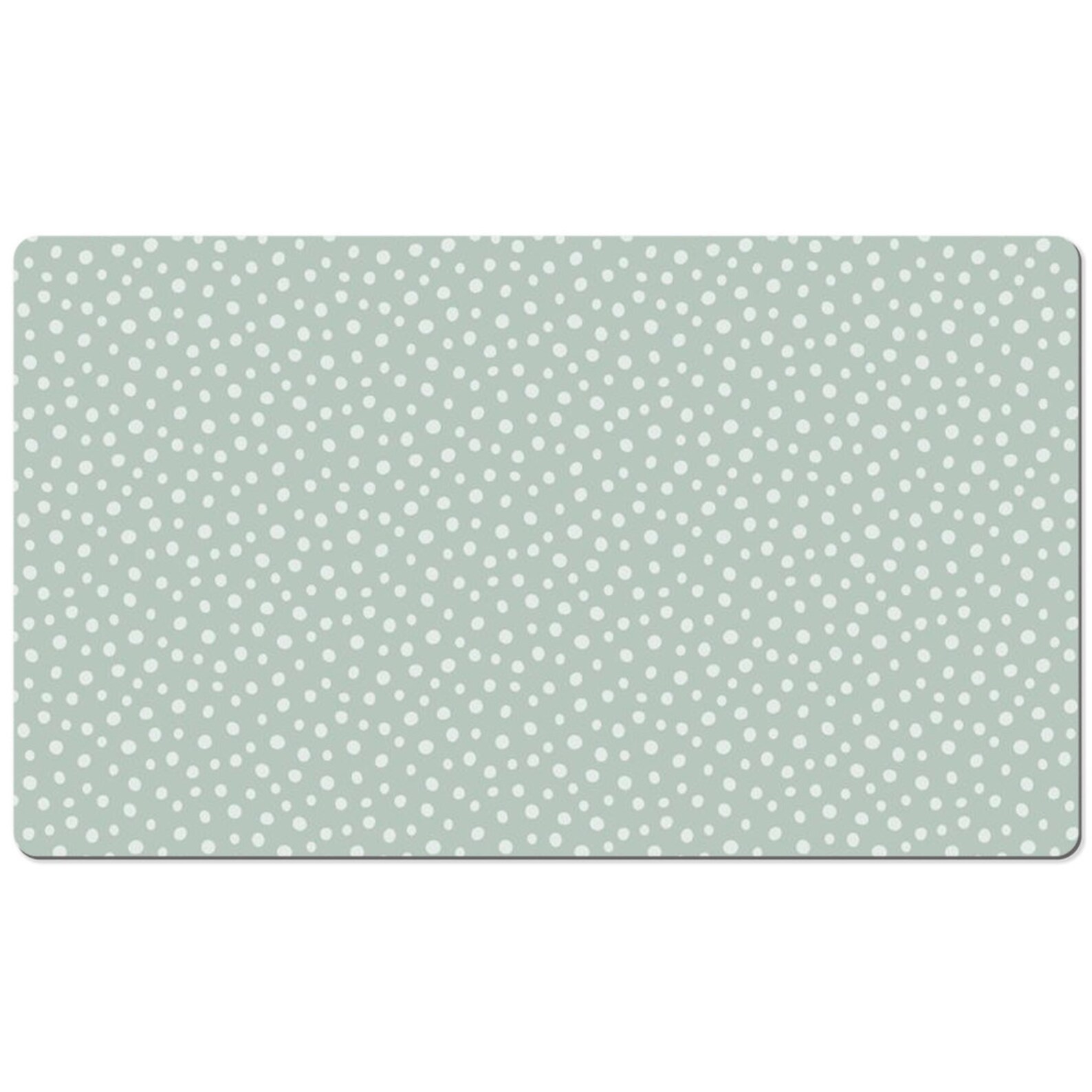 Green Desk Mat With White Polka Dots Unique Desk Decor Sage Green ...