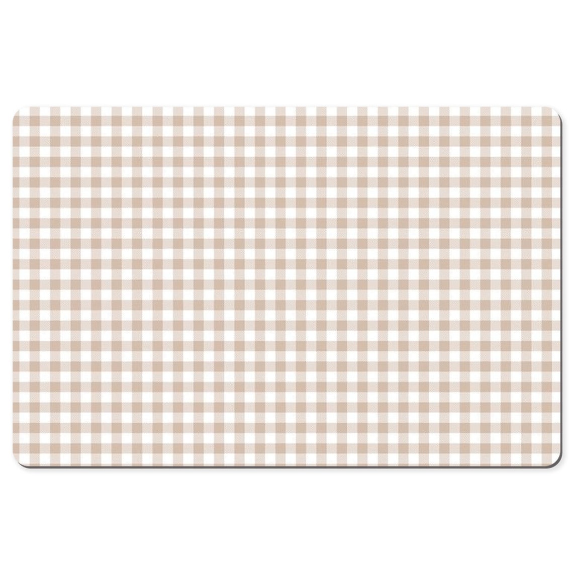 Beige Desk Mat Gingham Check Large Mouse Pada Aesthetic Desk - Etsy