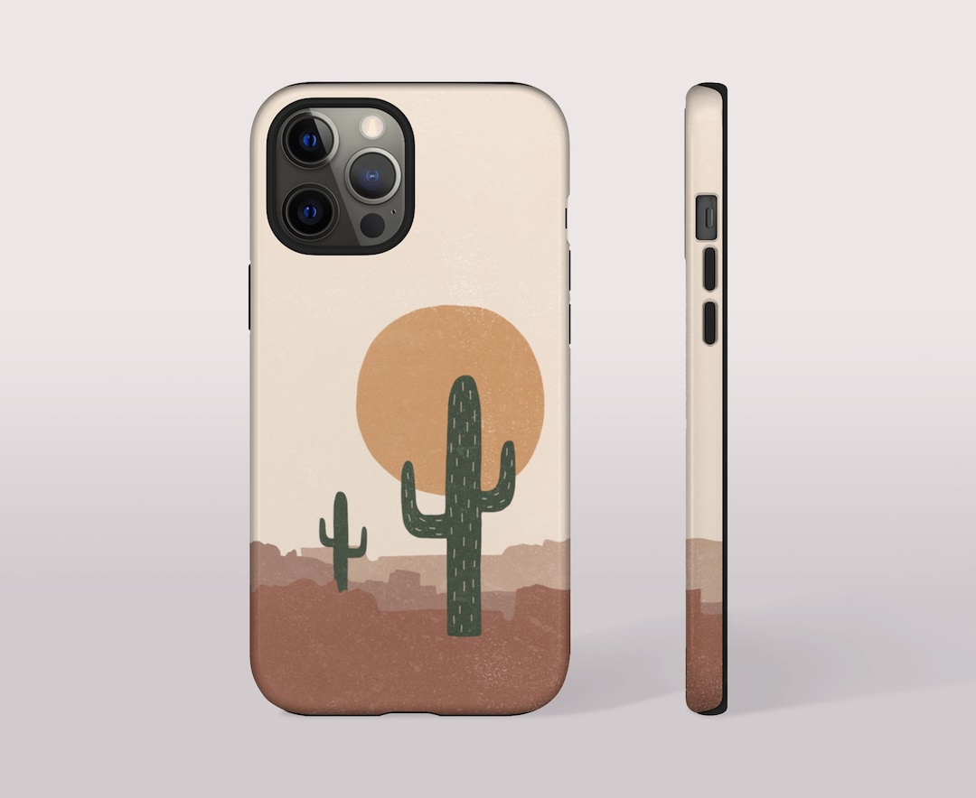 Southwestern Boho Phone Case, Boho Aesthetic Phone Case, Cactus iPhone ...