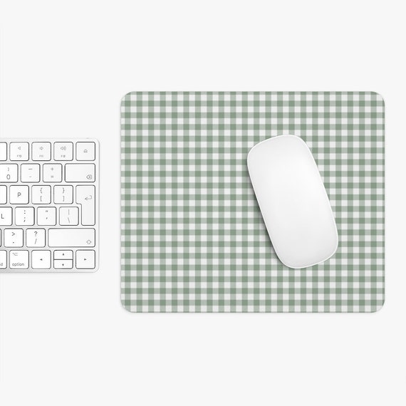 Sage Green Gingham Mouse Pad Cute Mouse Pad for Home Office | Etsy