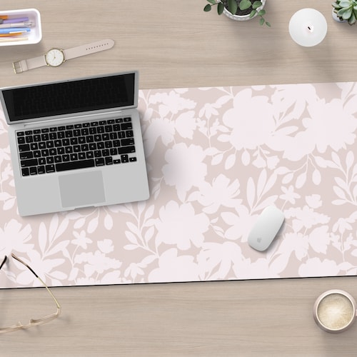 Grey Abstract Dots Desk Mat Aesthetic Desk Accessory Cute - Etsy