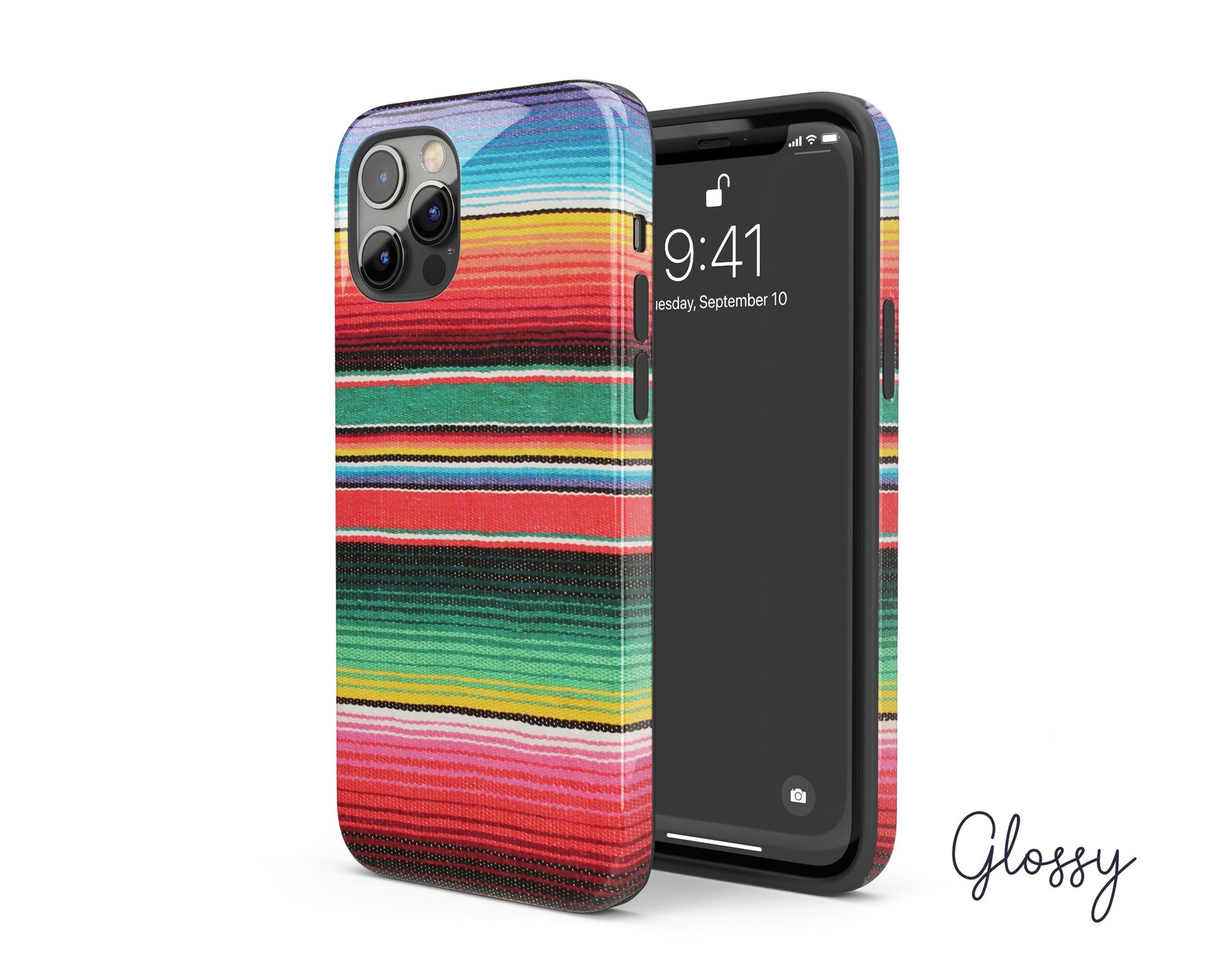 Mexican Blanket Phone Tough Case Serape and Leather Patch - Etsy Australia