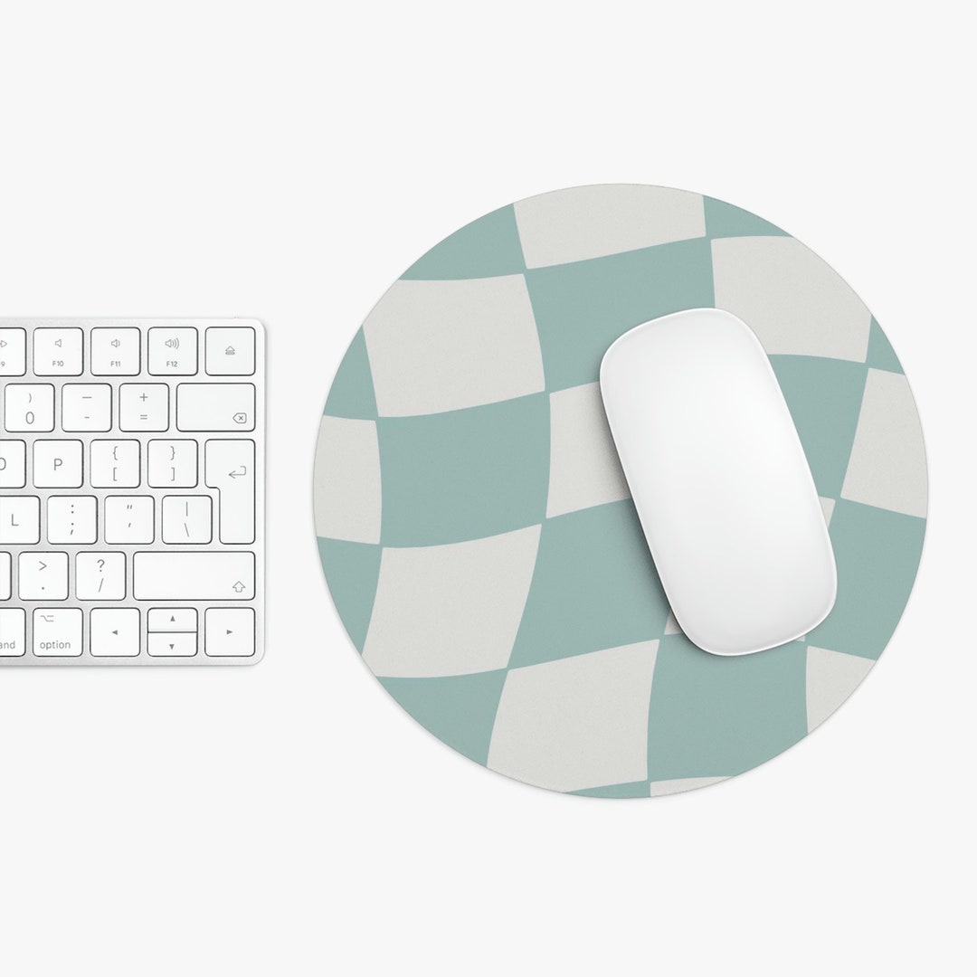 Sage Green Mouse Pad Trippy Checkered Aesthetic Mousepad Pale Green ...