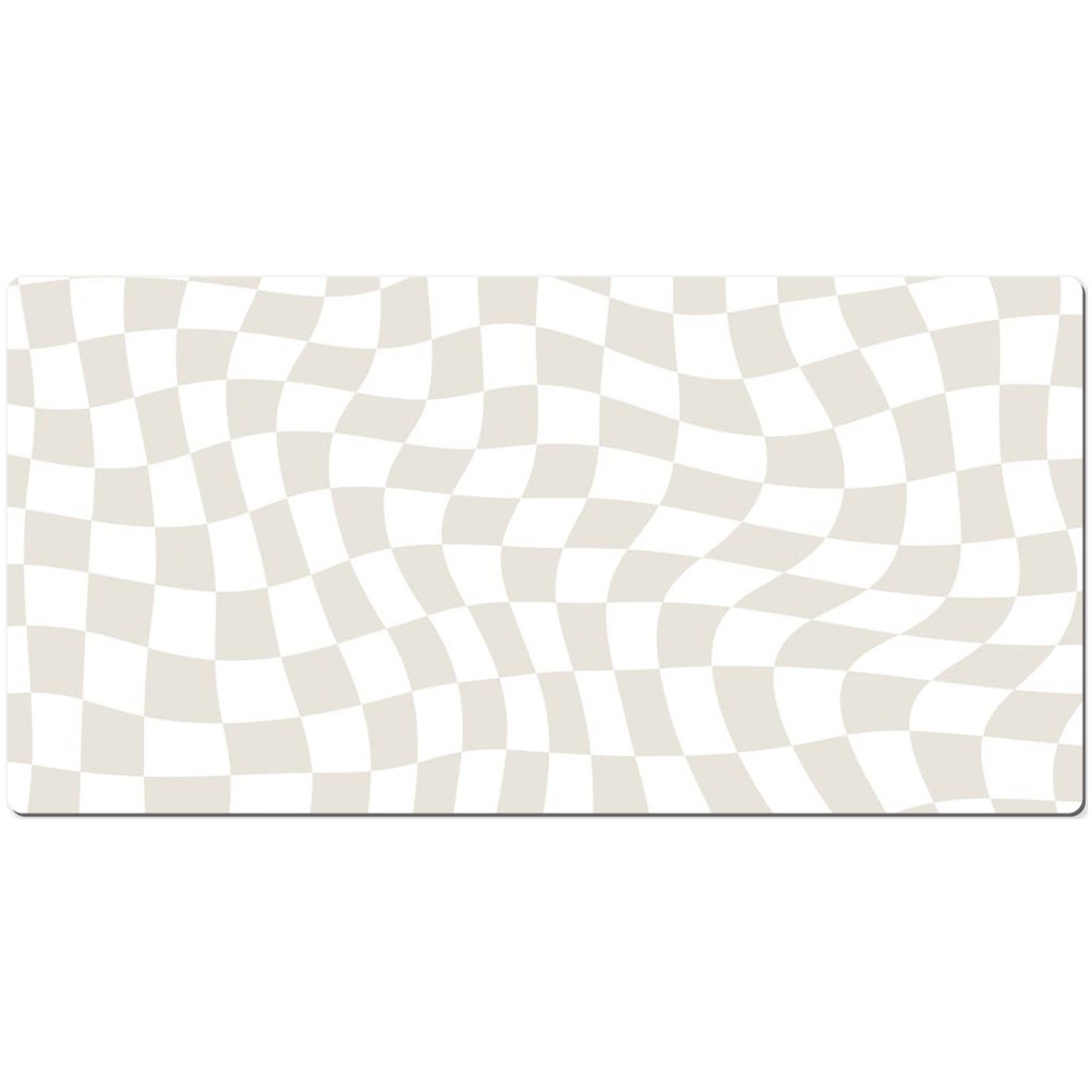 Cute Beige Desk Mat Checkered Y2k Aesthetic Desk Accessories Keyboard ...