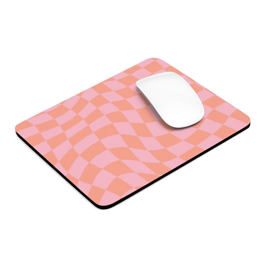 Pink Checkered Mouse Pad, Cute Mouse Pad for Home Office Decor Y2K Desk ...