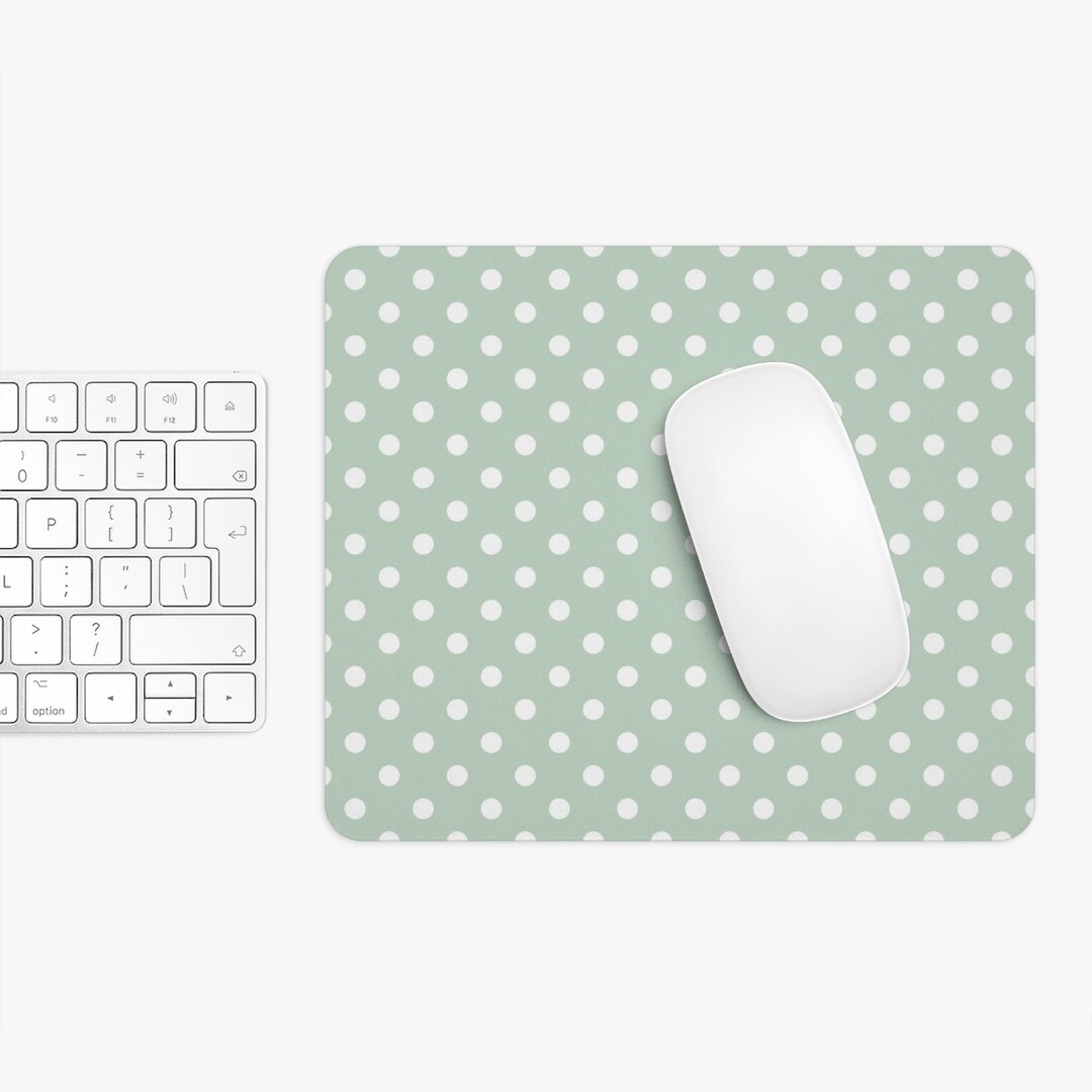 Sage Green Polka Dot Mouse Pad, Cute Mouse Pad for Home Office Decor ...