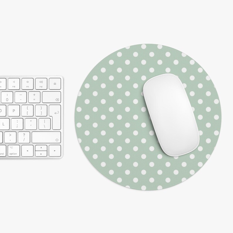 Sage Green Polka Dot Mouse Pad, Cute Mouse Pad for Home Office Decor ...