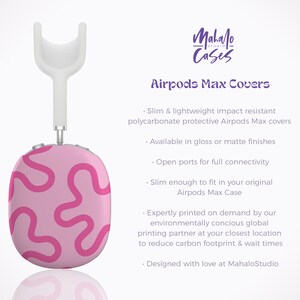 Pink Organic Lines AirPod Max Covers Pink Aesthetic Airpods Max Case ...