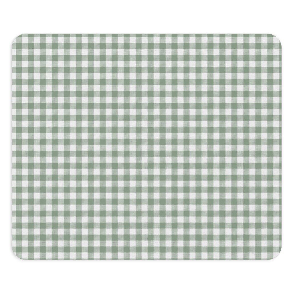 Sage Green Gingham Mouse Pad Cute Mouse Pad for Home Office - Etsy