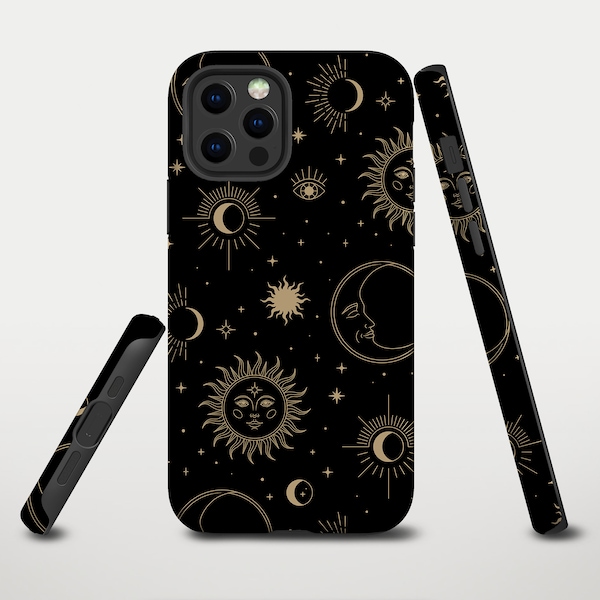 Moon Star and Sun Phone Case - Etsy
