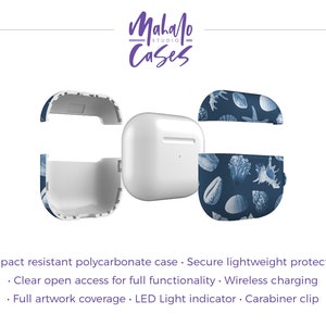 Blue Coastal Aesthetic Airpods Case Blue Seashell AirPod Pro Case Navy ...