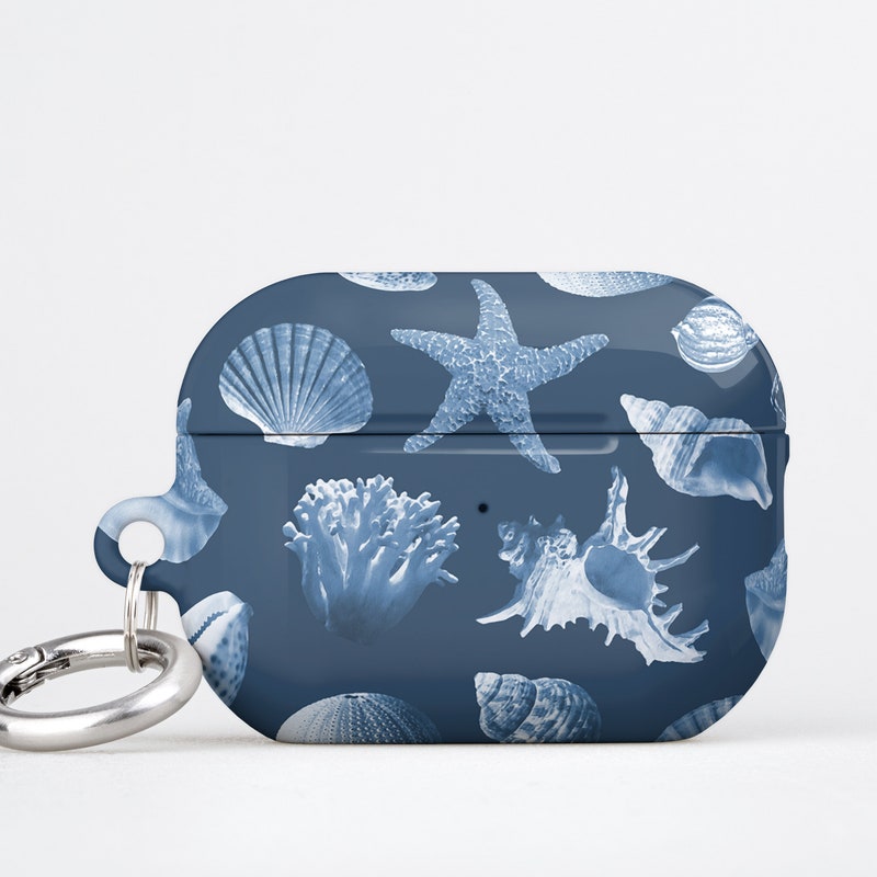 Navy Seashell Art - Etsy