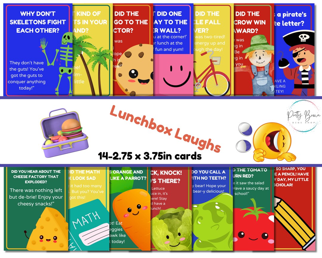Lunch Box Notes Mom Notes Kids Laughter Note Cards - Etsy