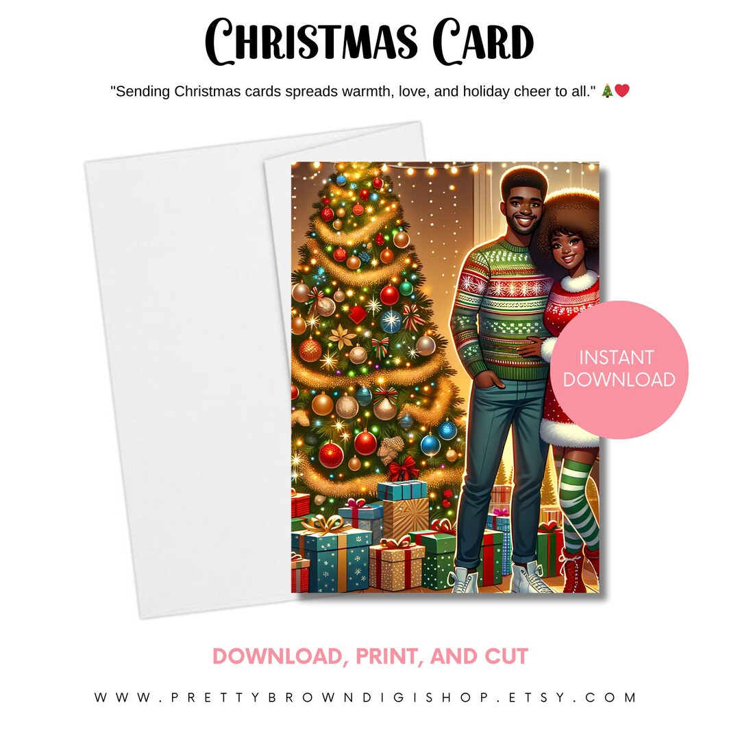 Personalized Printable Christmas Cards DIY Holiday Greetings unique ...