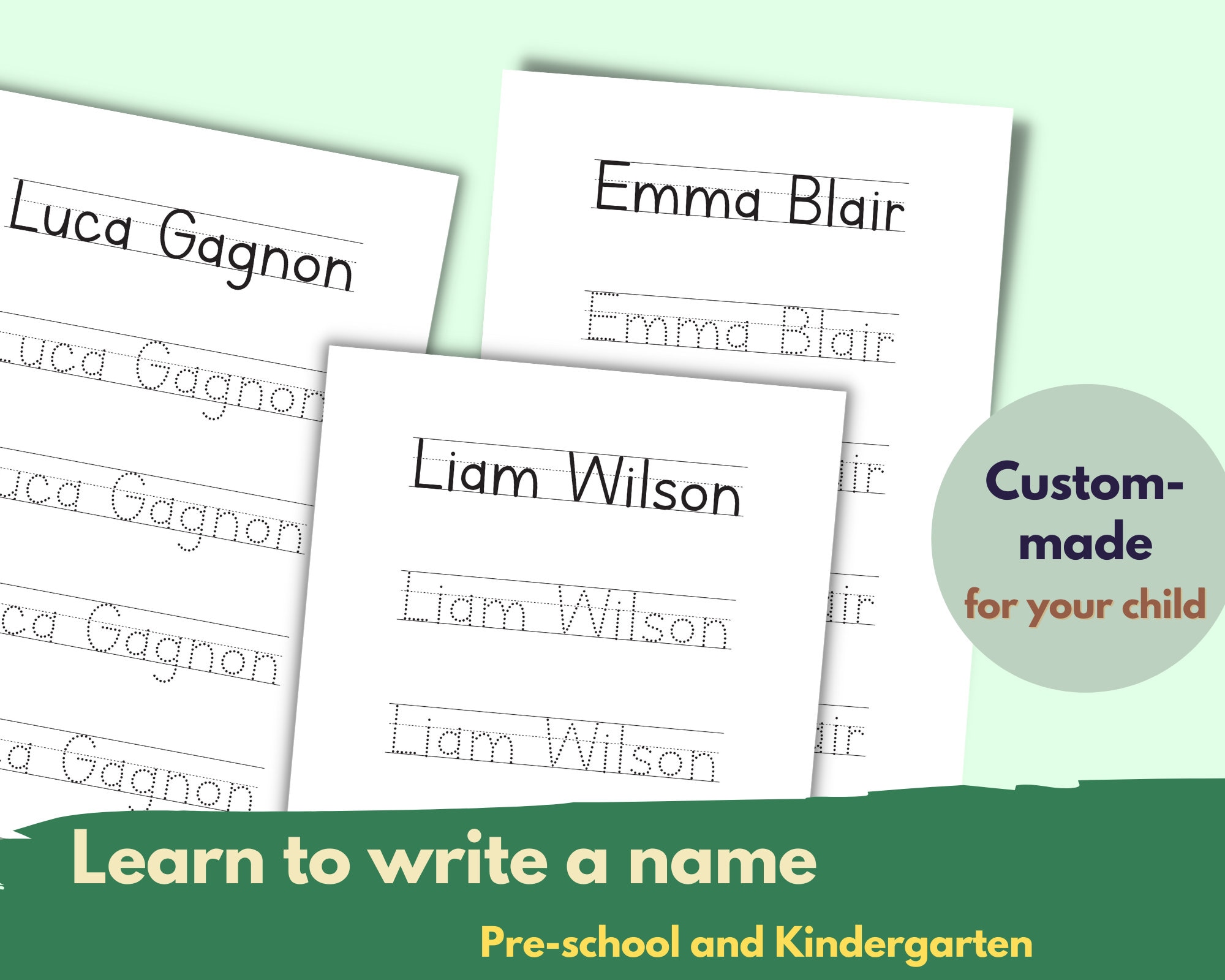Custom Write your name Worksheet For Pre k And Kindergarten Etsy custom-write-your-name-worksheet-for-pre-k-and-kindergarten-etsy