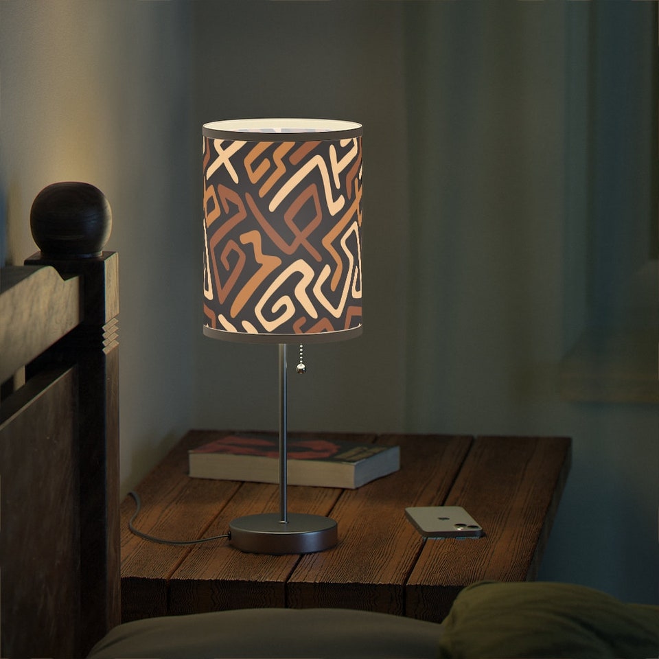 African Print Lamp, Tribal Lampshade, Afrocentric Home Decor sold by ...