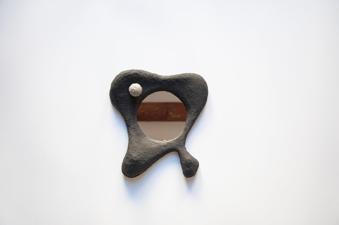 Wiggly Mirror Frame in Papier-mâché. Decorative Mirror in Black ...