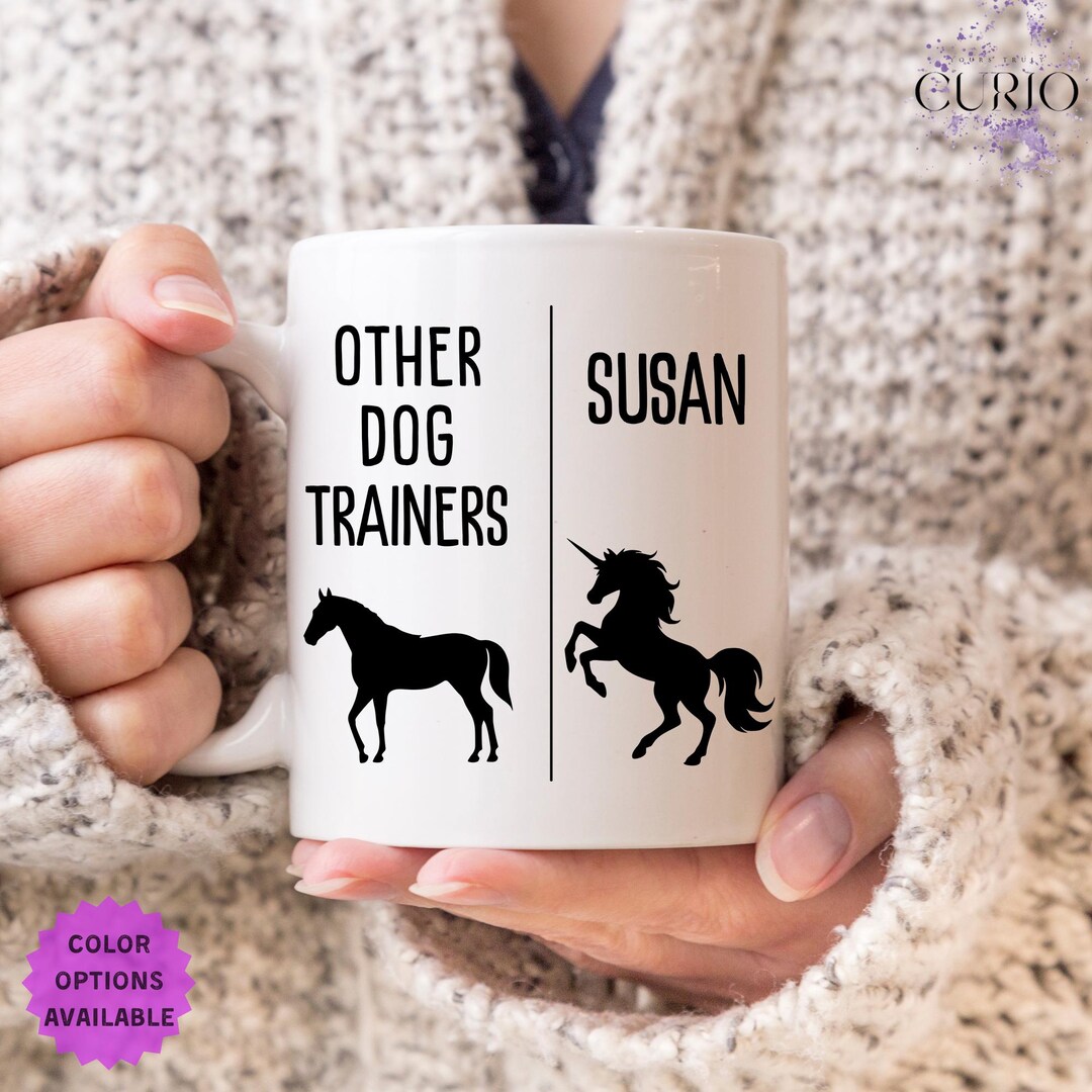 Personalized Dog Trainer Mug, Funny Dog Trainer Gift, Dog Training ...